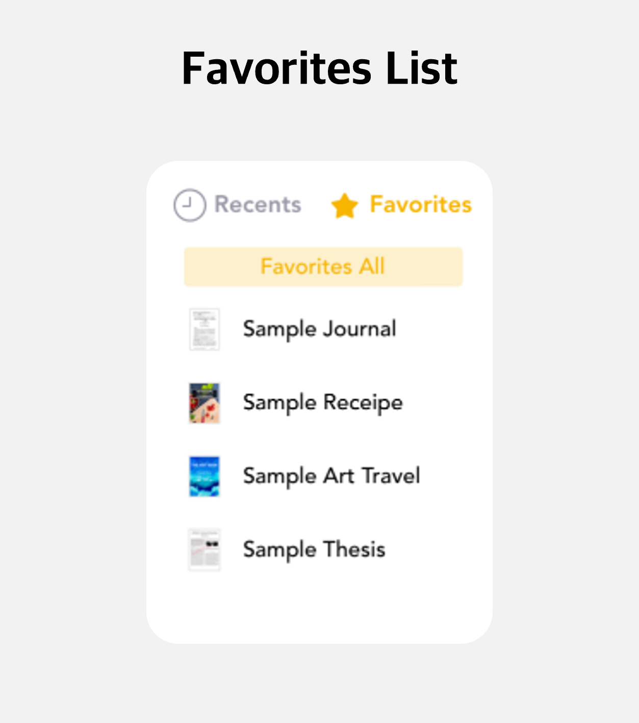 Add document, note, folder to favorite – Flexcil Help Center