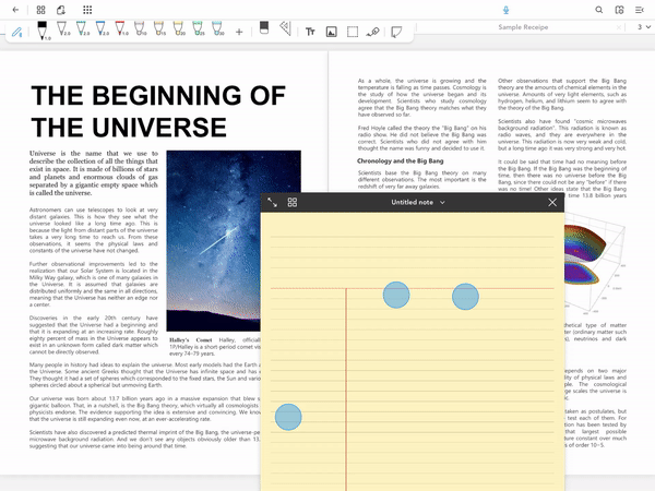 [Gestures] Change the size of the pop-up viewer – Flexcil Help Center